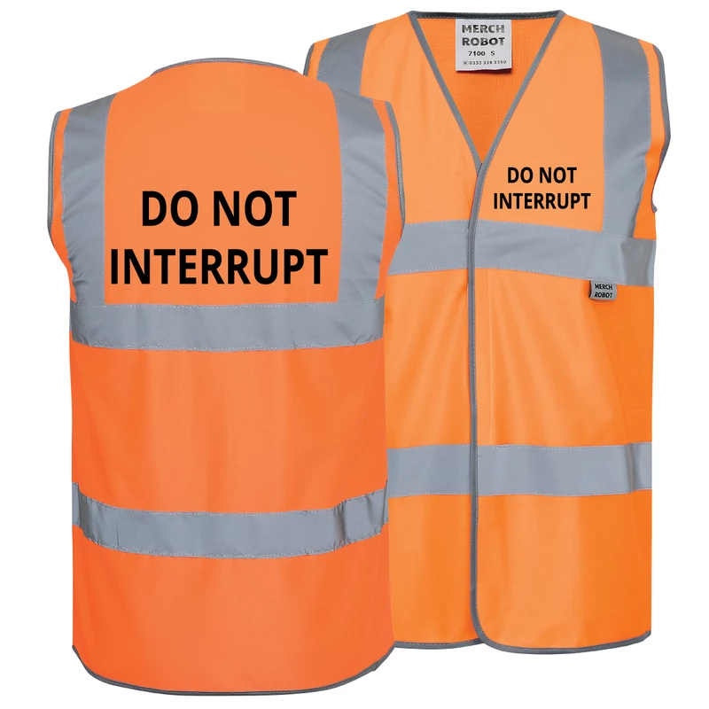 Printed Do Not Interrupt Safety Vest