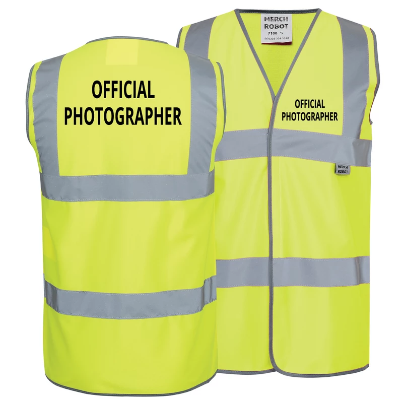 Printed Official Photographer Safety Vest